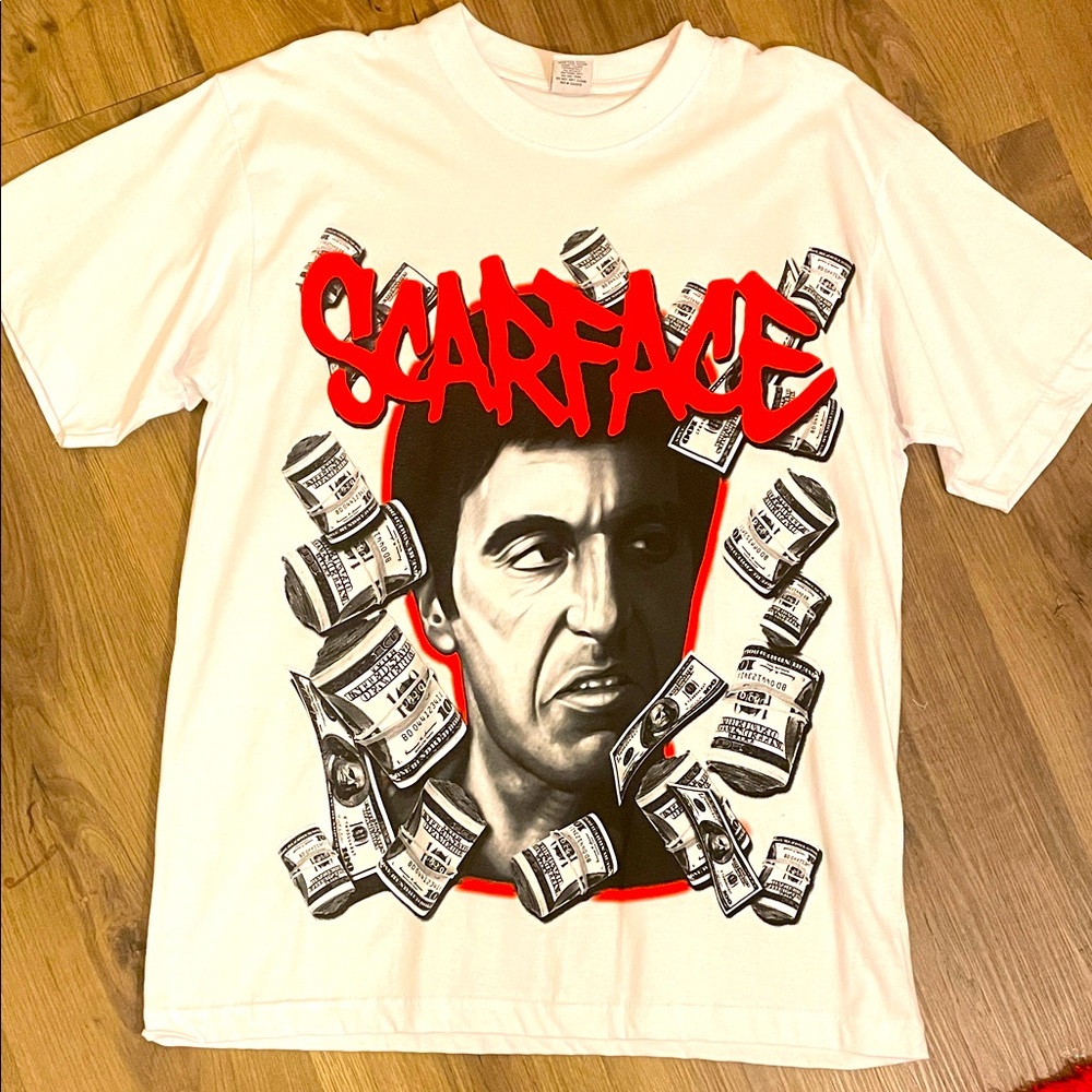 Brand New Limited Edition Scarface Graphic White T-Sh… - Gem